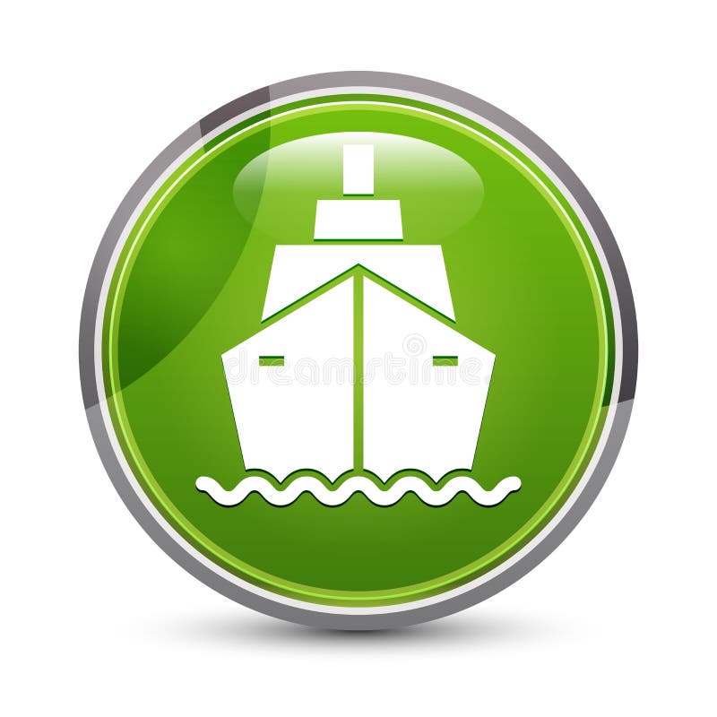 Ship Icon Elegant Green Round Button Vector Illustration Stock Vector ...