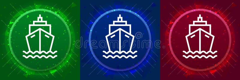 Ship Icon Elegant Modern Design Abstract Buttons Set Illustration Stock ...