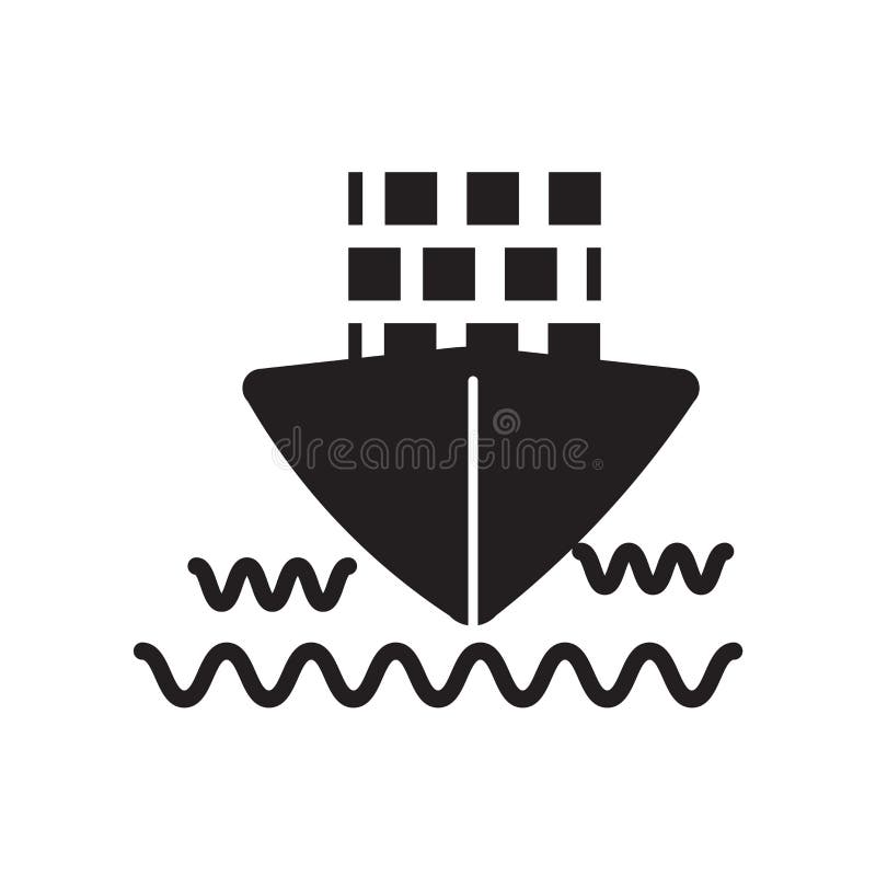 Ship Icon Vector Sign and Symbol Isolated on White Background, Ship ...