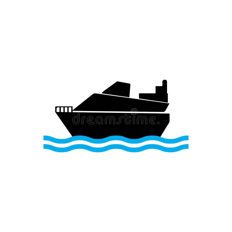 Ship Icon Logo, Vector Design Illustration Stock Vector - Illustration ...