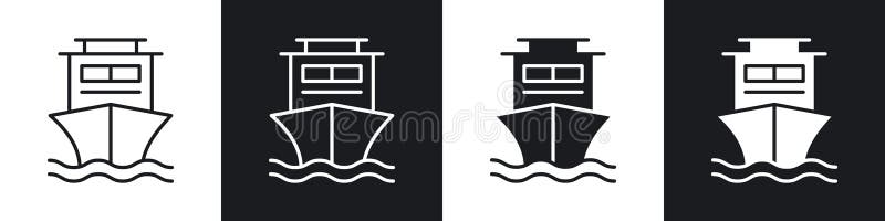 Ship icon stock vector. Illustration of boat, marine - 341313760