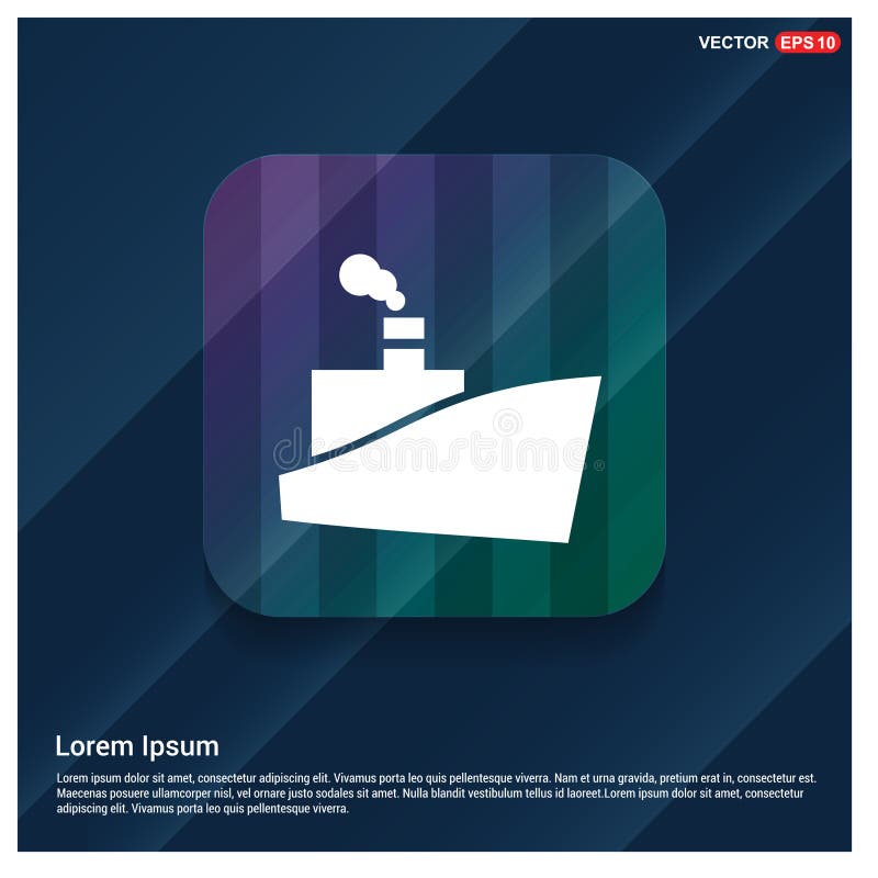 Ship icon stock vector. Illustration of transportation - 132436132