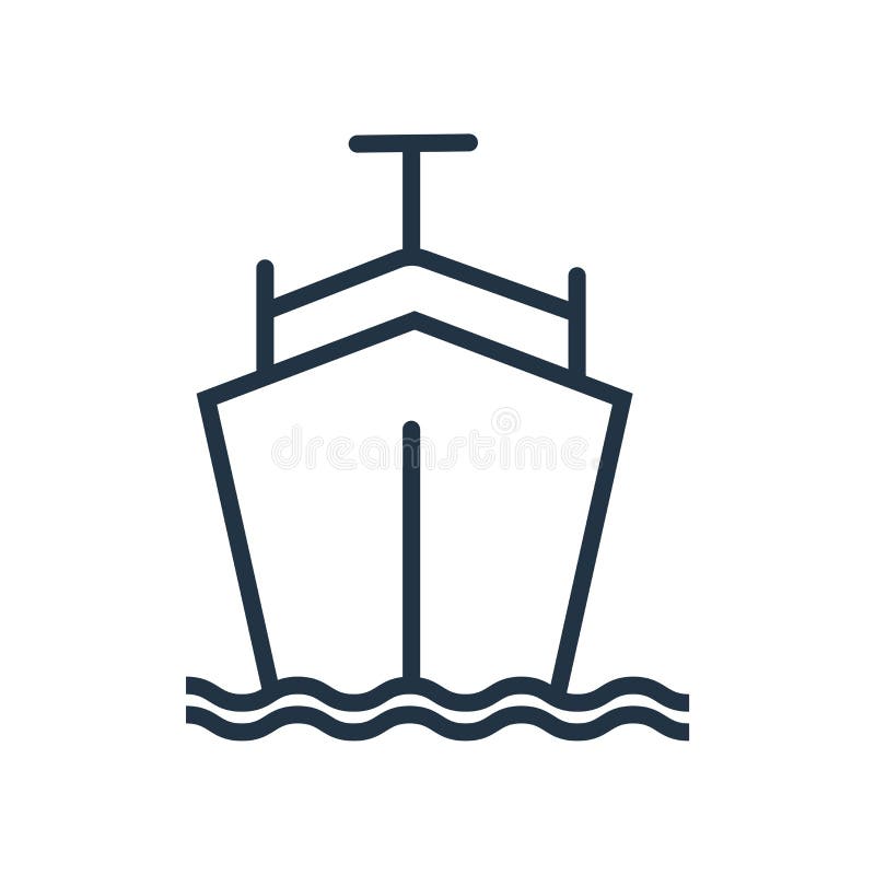 Ship Icon Vector Isolated on White Background, Ship Sign Stock Vector ...