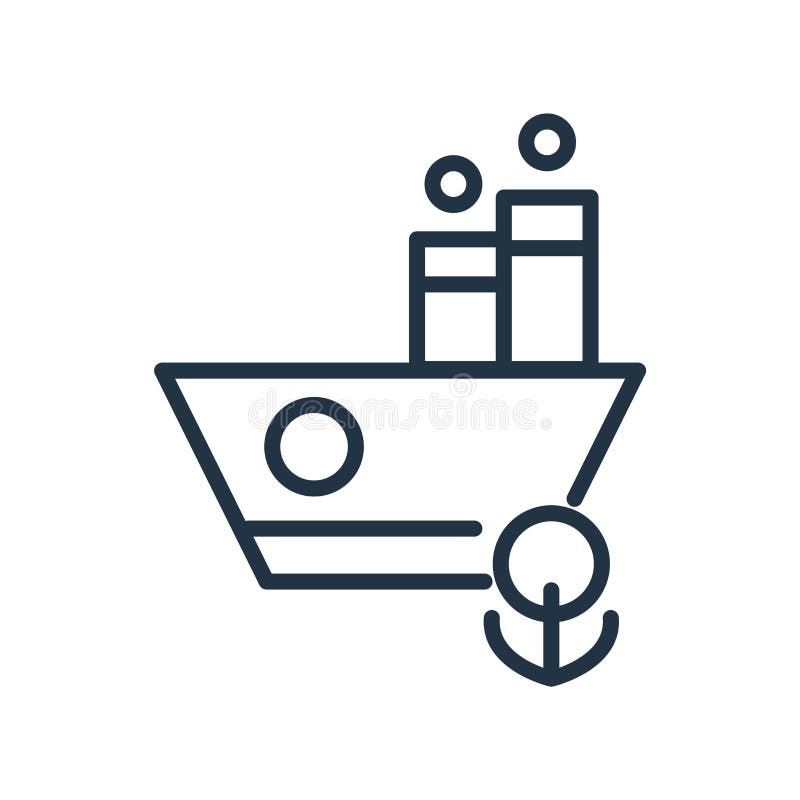 Ship Icon Vector Isolated on White Background, Ship Sign Stock Vector ...