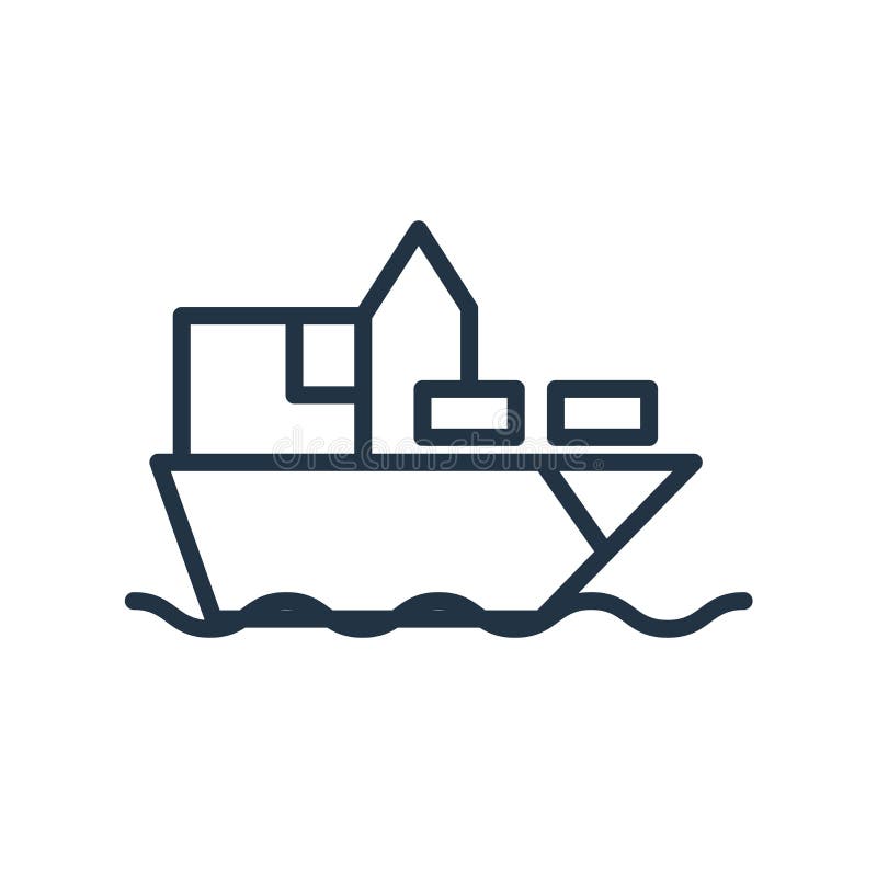 Ship Icon Vector Isolated on White Background, Ship Sign Stock Vector ...