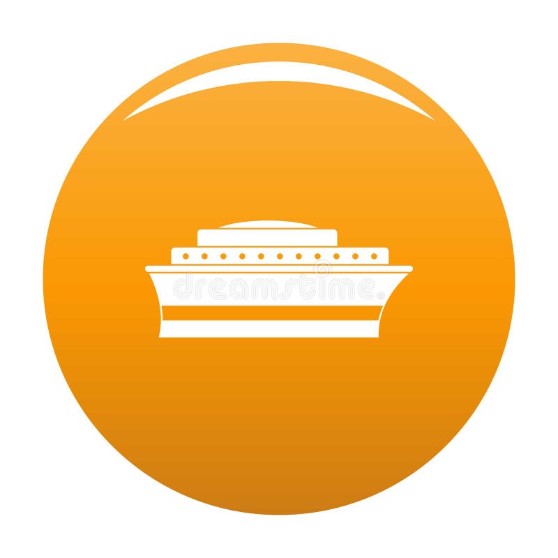 Ship icon vector orange stock vector. Illustration of digital - 121280906