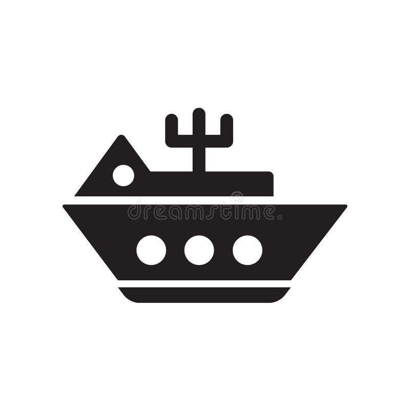 Ship Icon Vector Sign and Symbol Isolated on White Background Stock ...