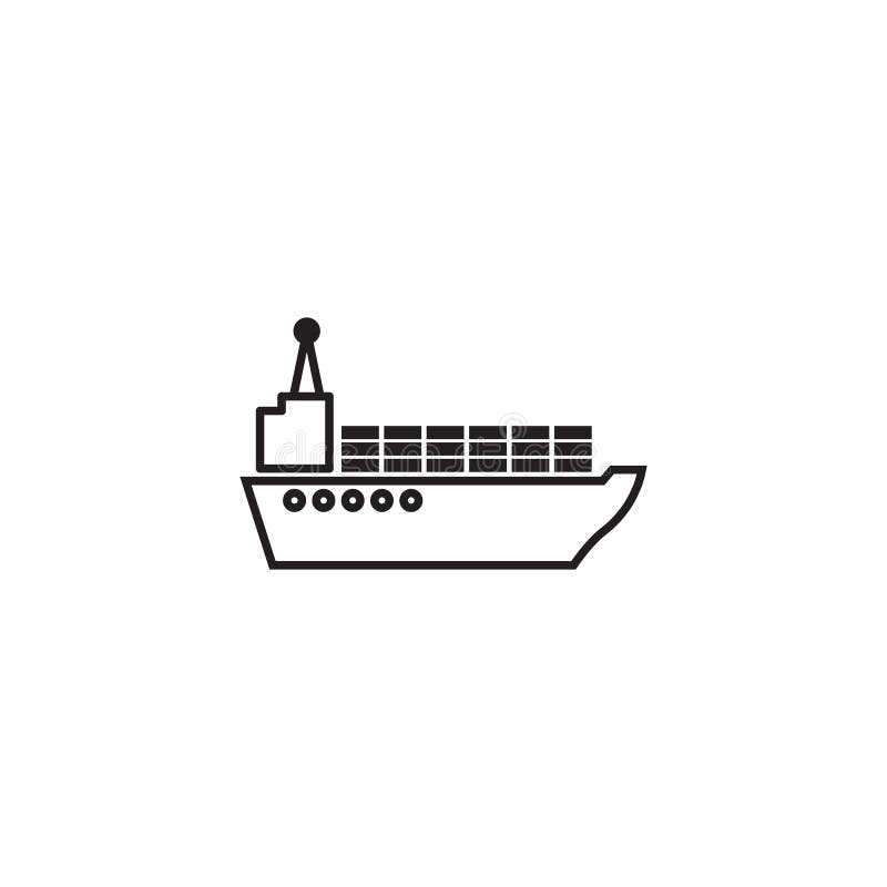 Ship Icon on White Background. Vector Symbol Stock Vector ...