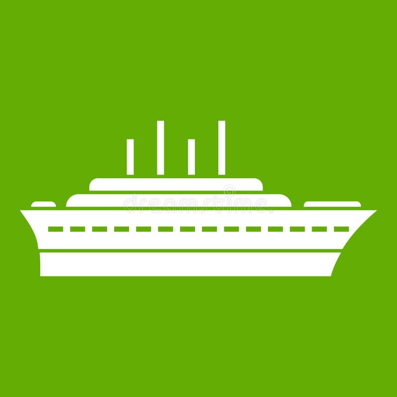Ship icon green stock vector. Illustration of regatta - 107707550