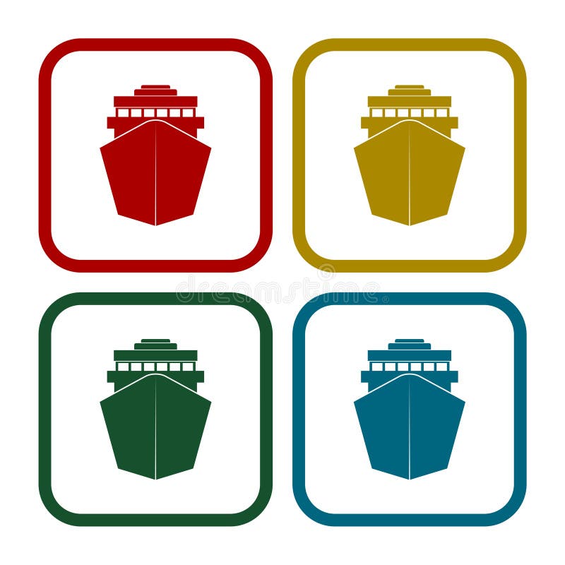 Ship icons set stock vector. Illustration of collection - 117815948