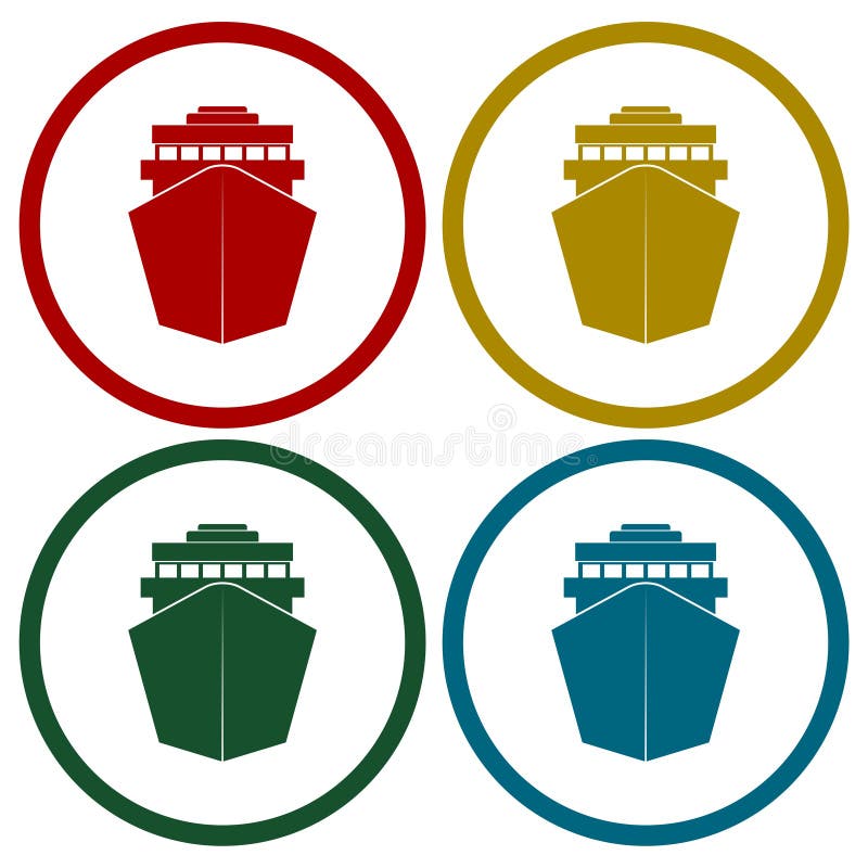 Ship icons set stock vector. Illustration of collection - 117815998