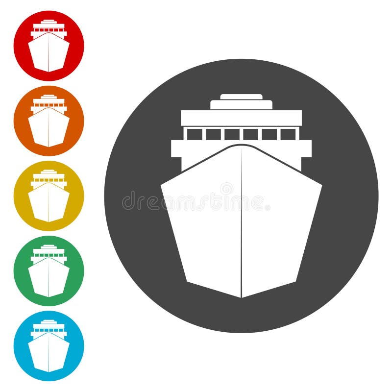 Ship icons set stock vector. Illustration of sailboat - 135176371