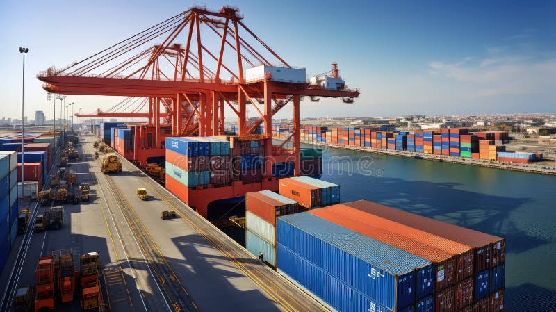 Ship import data stock illustration. Illustration of technology - 375529669