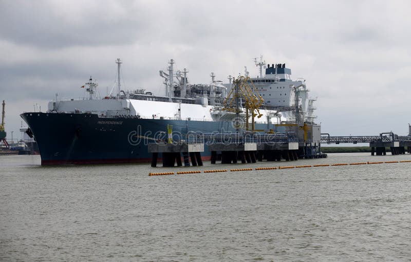 The Ship Independence is a Natural Gas Terminal in the Port of Klaipeda ...