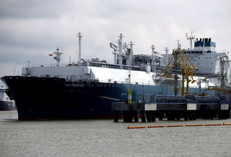 The Ship Independence is a Natural Gas Terminal in the Port of Klaipeda ...