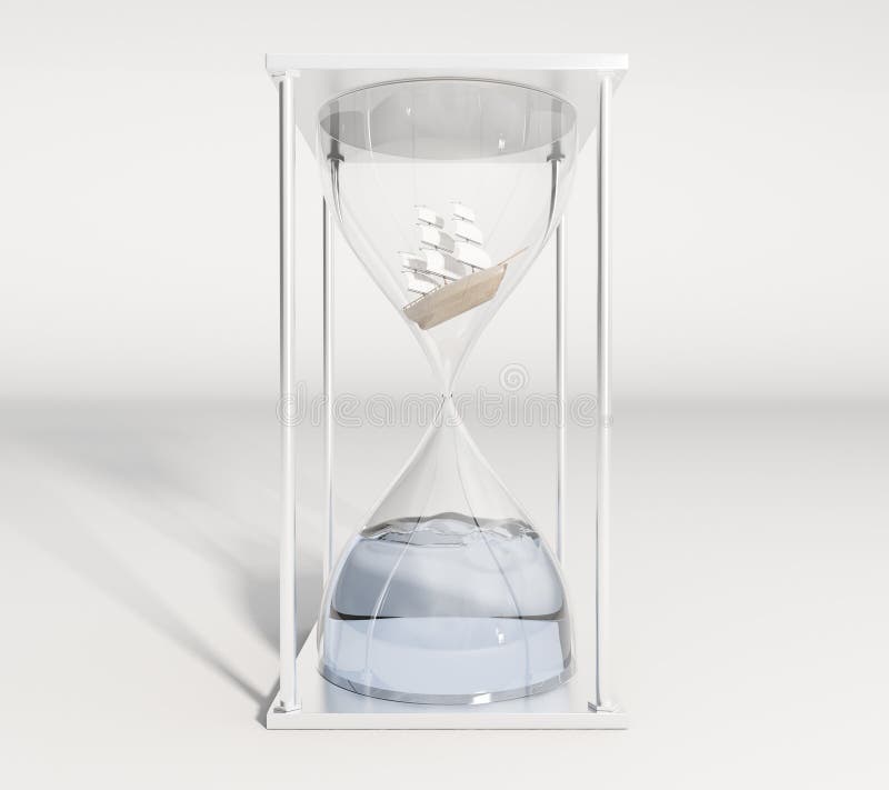 Man inside a hourglass stock illustration. Illustration of human - 22845494