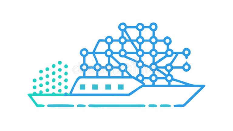 Ship with Interconnected Molecules, Biotech Transport, Vector Design ...