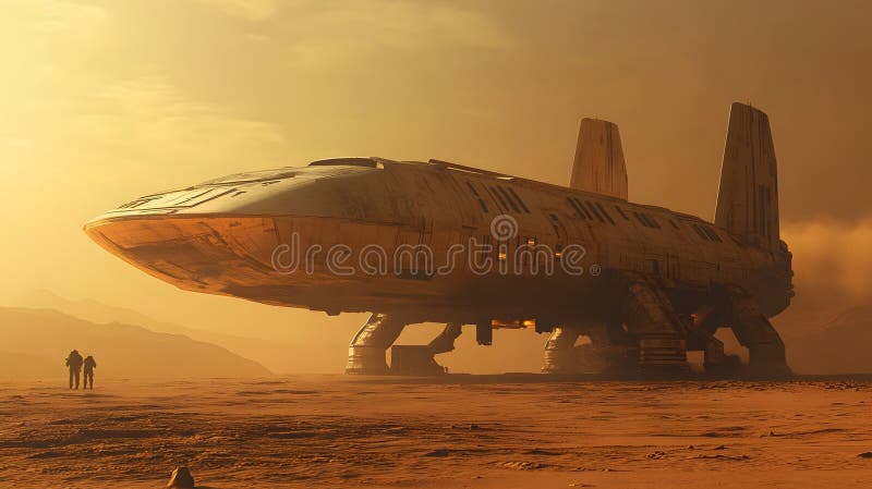 Ship landing on Mars stock photo. Image of laboratory - 386459674