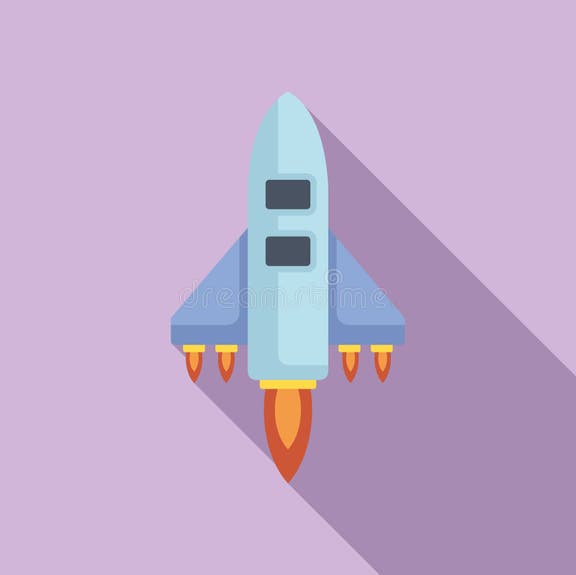 Ship Launch Icon Flat Vector. Rocket Fire Stock Vector - Illustration ...