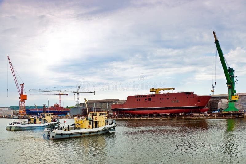 Ship launching stock image. Image of gdansk, industrial - 15290031