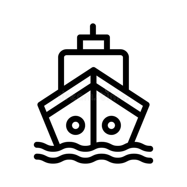 Ship line vector icon stock vector. Illustration of icon - 138134539