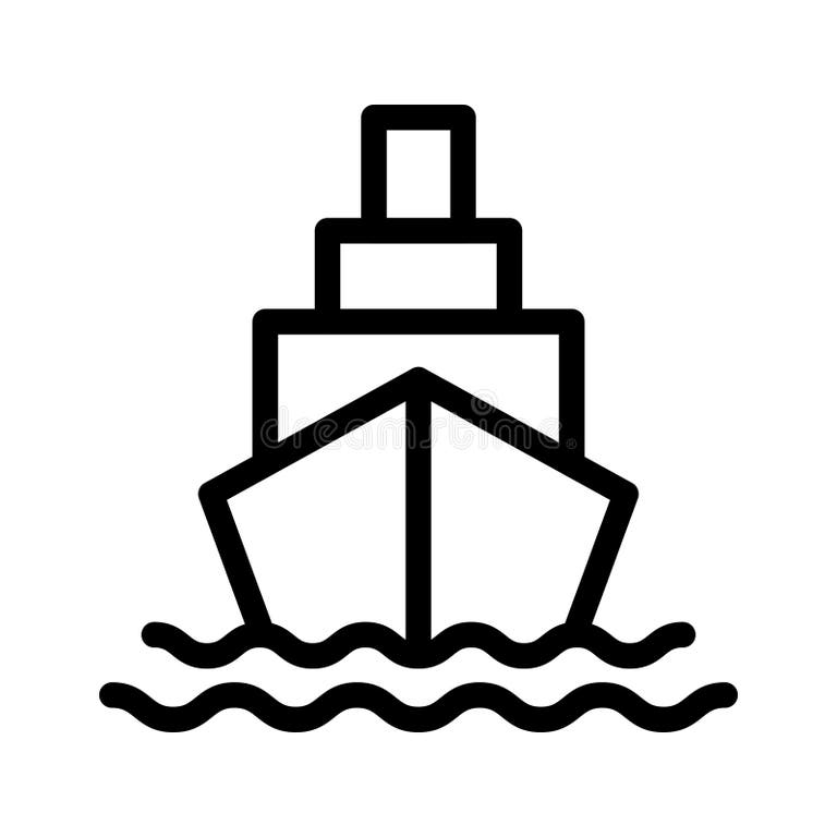 Ship line vector icon stock vector. Illustration of elements - 138134883