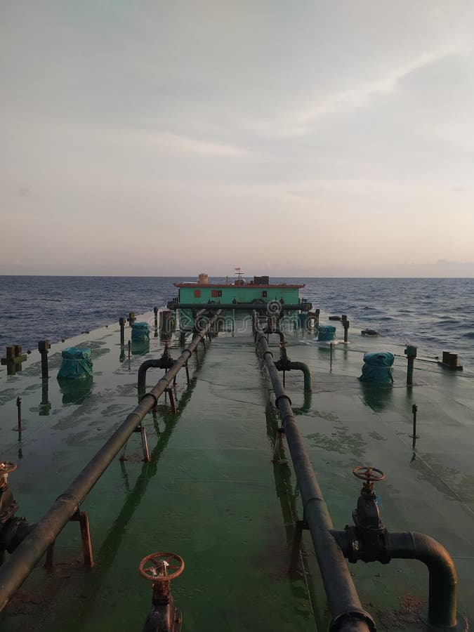 A Ship Loaded with CPO in the Middle of the Sea Stock Image - Image of ...