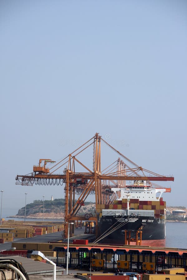 Ship loading 2 stock image. Image of trade, harbour, quay - 2844885