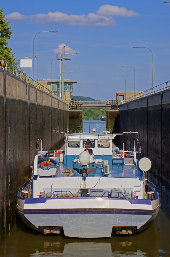 Ship in the lock stock image. Image of marine, lowering - 22446733