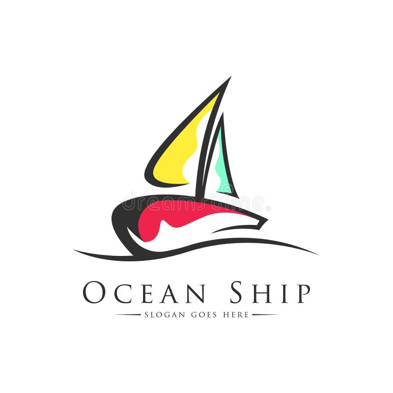 Ship Logo Design Concept Vector Stock Illustration - Illustration of ...
