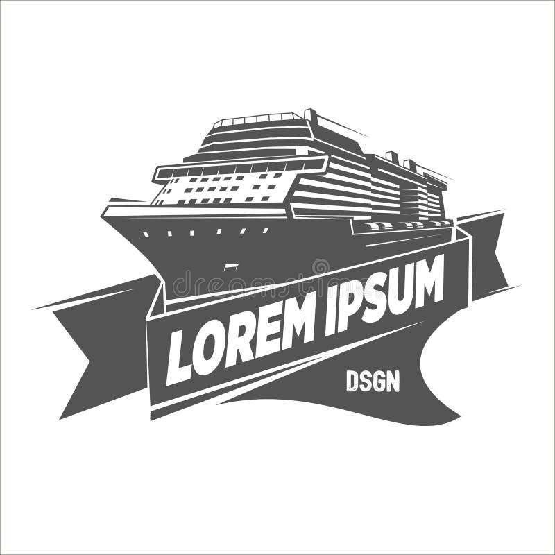 Ship Logo Template stock vector. Illustration of brigantine - 115056204