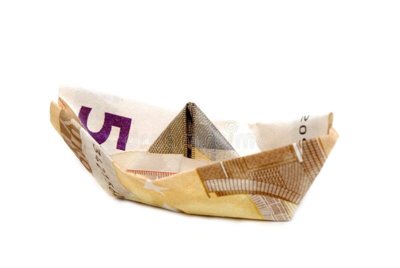 Folded Money Boat stock photo. Image of holidays, concept - 5011684