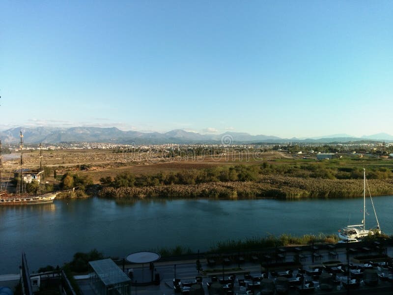 Ship on the Manavgat River, Side, Turkey Stock Image - Image of nature ...