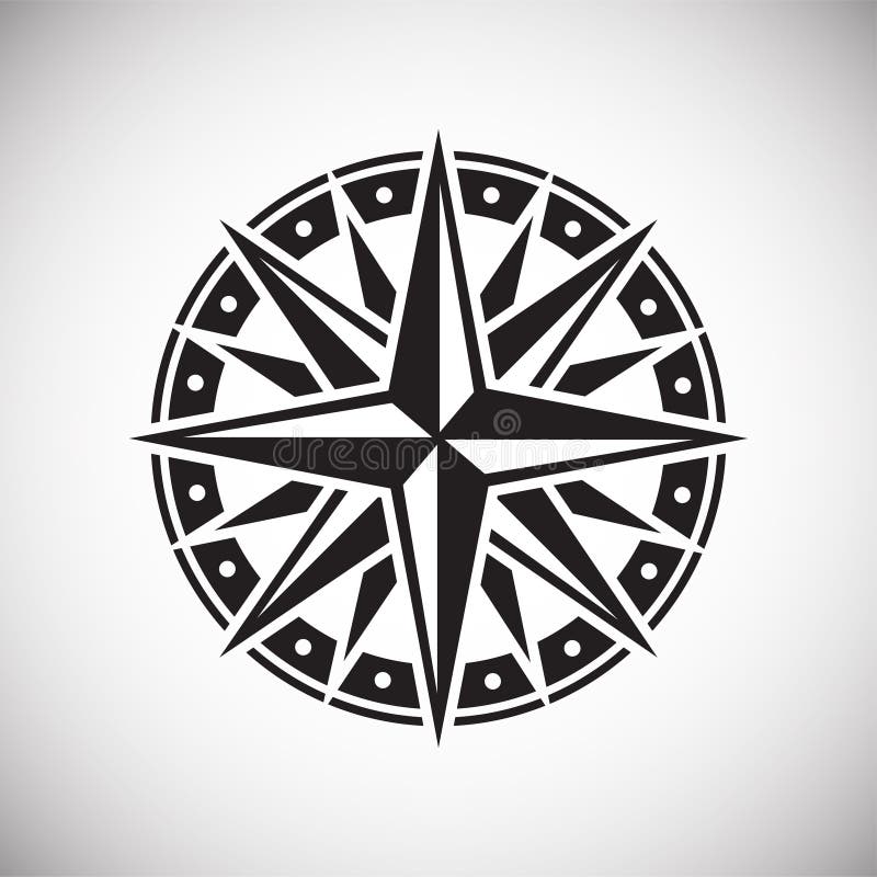 Ship Marine Compass Icon on Background for Graphic and Web Design ...