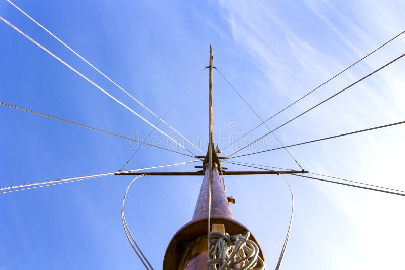 Ship mast stock image. Image of string, ocean, vessel - 28213651