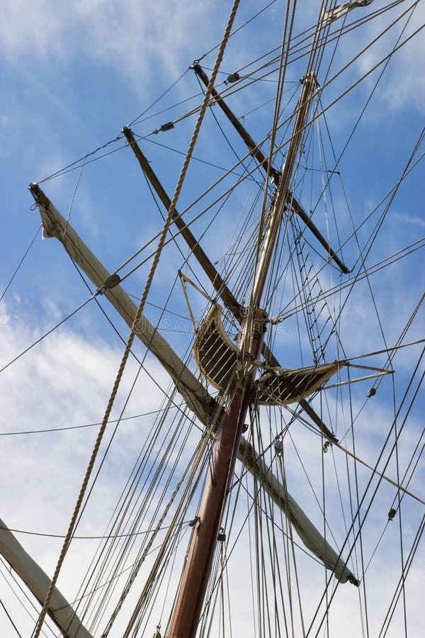 Ship mast stock photo. Image of boat, clear, mizzen, sail - 36249994
