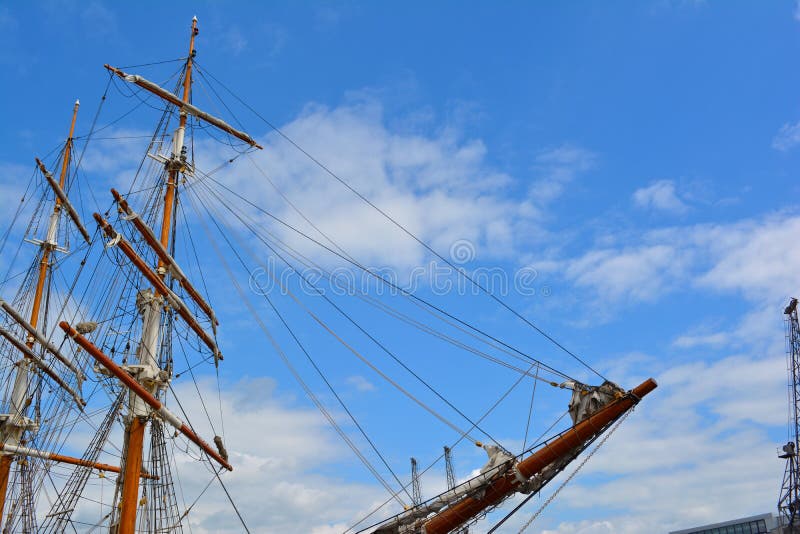 Ship masts and bow stock image. Image of great, abstract - 71984621