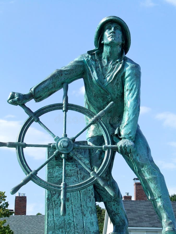 Ship Mate Statue in Maine. stock photo. Image of legendary - 22848878