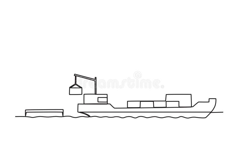 A Ship and Means of Transporting Goods Stock Vector - Illustration of ...