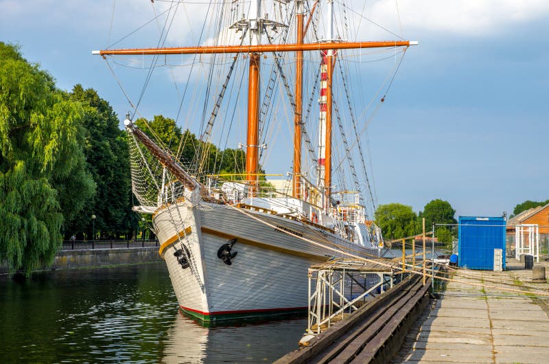 Ship in Klaipeda, Lithuania Editorial Photography - Image of little ...