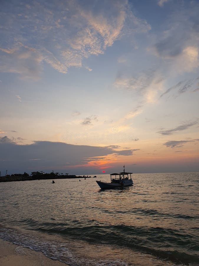 Ship in the Middle of the Sea Stock Image - Image of view, middle ...