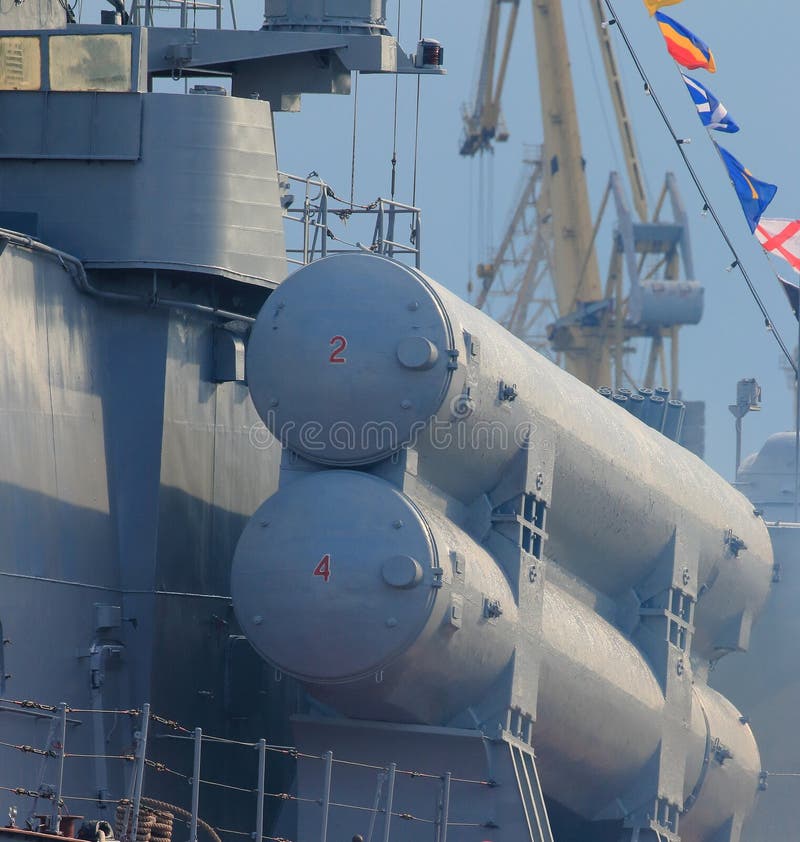 Ship Missile Launcher Closeup Stock Image - Image of gray, launcher ...