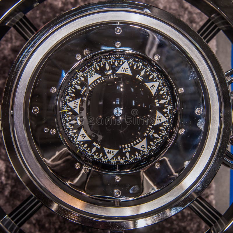 Ship modern compass editorial image. Image of north - 135954020