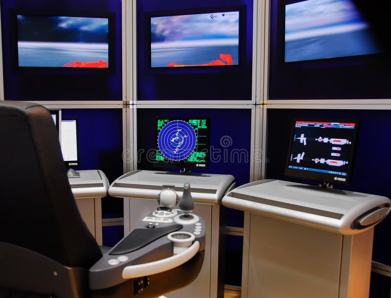 Ship Modern Control Console Screens Radar Stock Photo - Image of ...