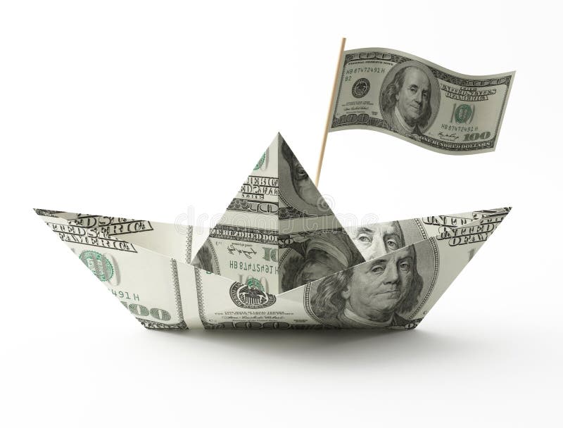 Ship from a Money Isolated on White Stock Illustration - Illustration ...