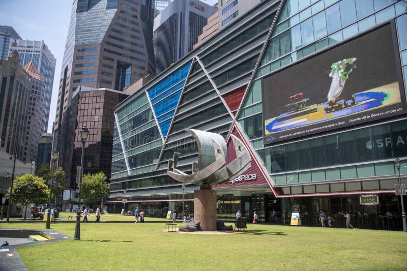 Ship Monument at Raffles Place, Singapore Editorial Photography - Image ...