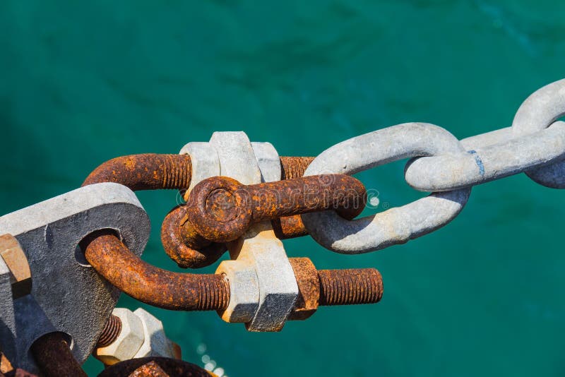 Ship s shackle stock photo. Image of shiny, steel, cargo - 5901892