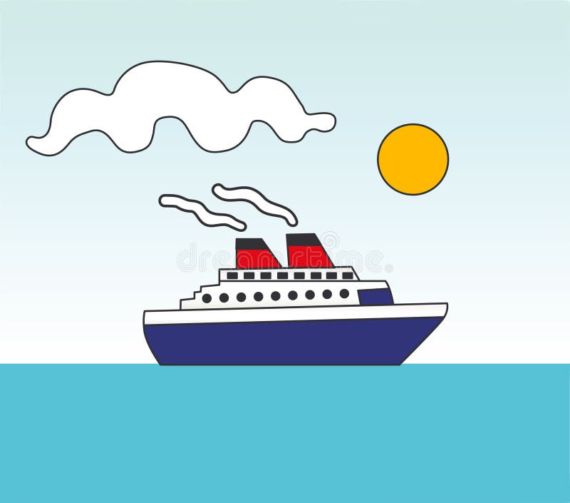 Cruise Ship Abstract/eps stock vector. Illustration of sunny - 9868315