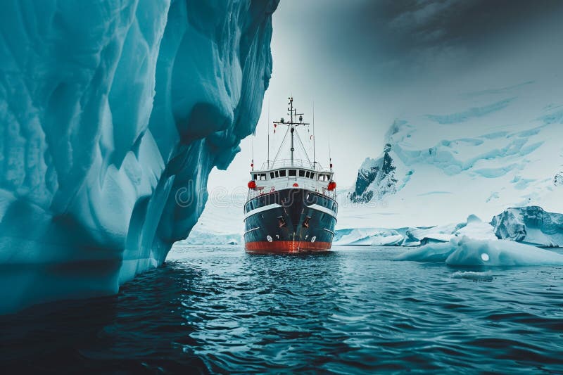 A Ship Navigating through Icebergs Embodying the Strategic and Careful ...