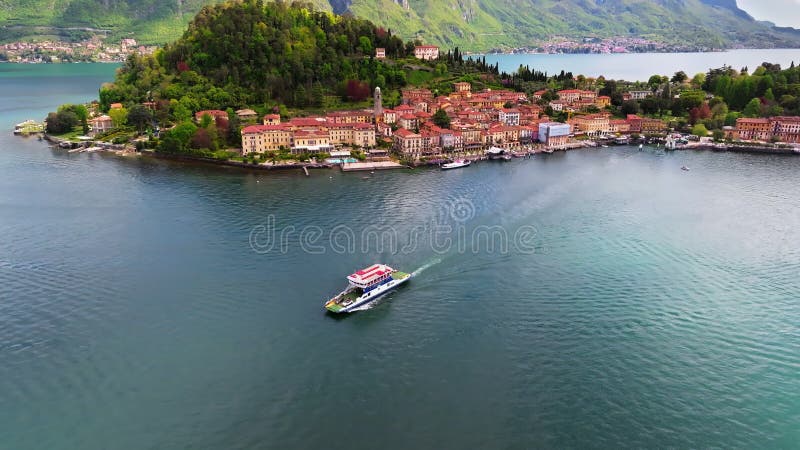 Ship Navigating on Lake Como, Italy on a Stock Video - Video of ...